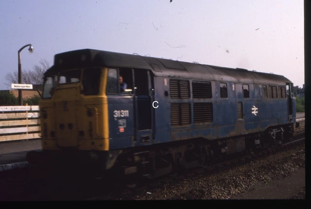 ORIGINAL 35MM BRITISH Railway B.r Slide - Class 31 31311 At Weston S M ...