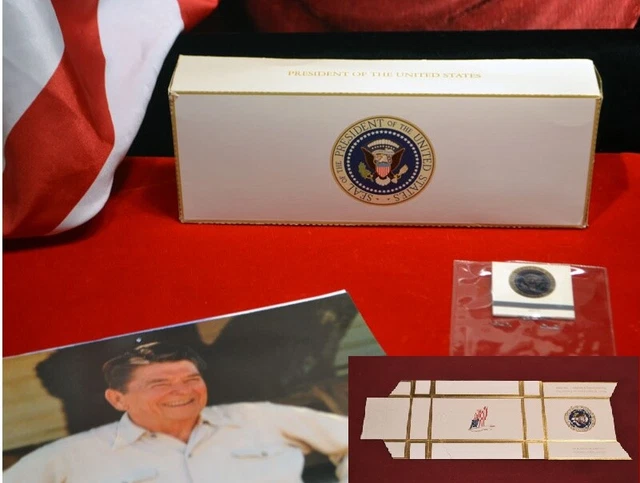 PRESIDENT RONALD REAGAN Empty WHITE HOUSE large CIGARETTE Carton & PACK ...