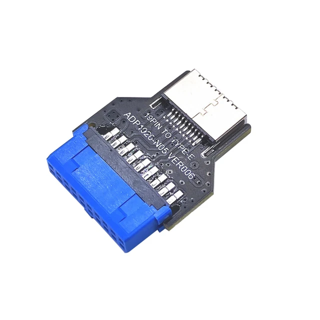 USB 3.0 INTERNAL Header (19-Pin) to USB 3.2 Type-C (20-Pin) A Converter ...
