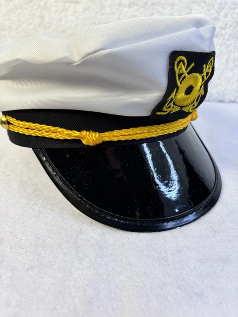 ADULT YACHT BOAT SHIP SAILOR CAPTAIN COSTUME HAT Cosplay white £13.32 ...