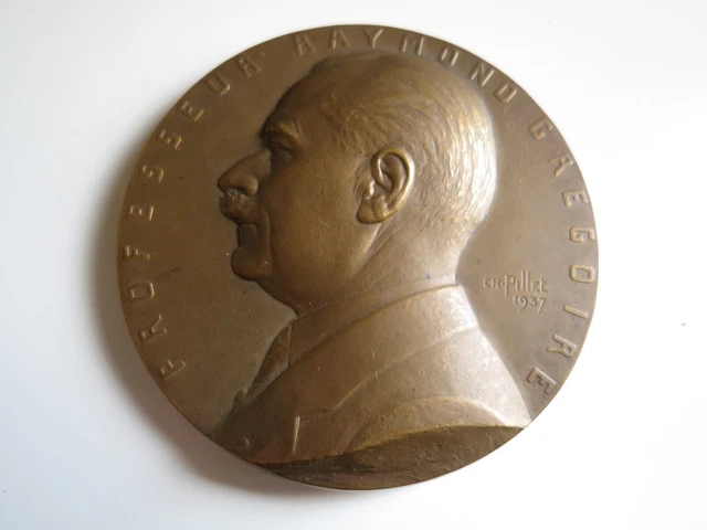 MÉDAILLE BRONZE PROFESSEUR RAYMOND GREGOIRE signée CH.PILLET 1937 EUR ...