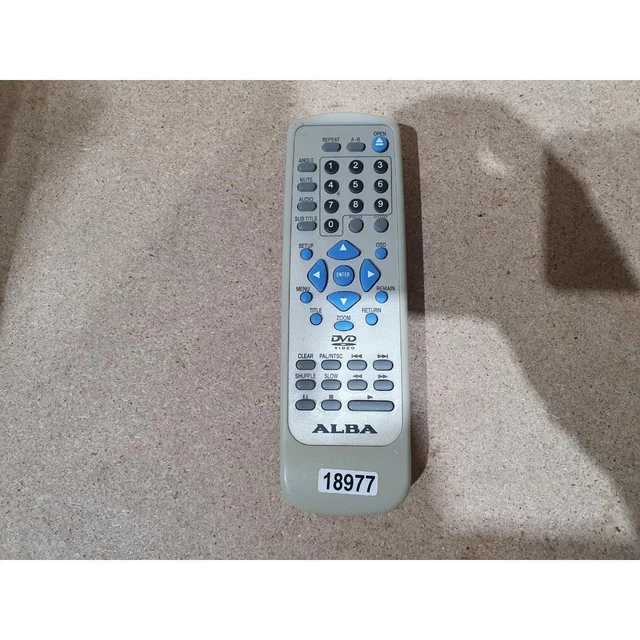 ALBA REMOTE CONTROL Grey Wireless Infrared Battery-Powered for DVD165 ...