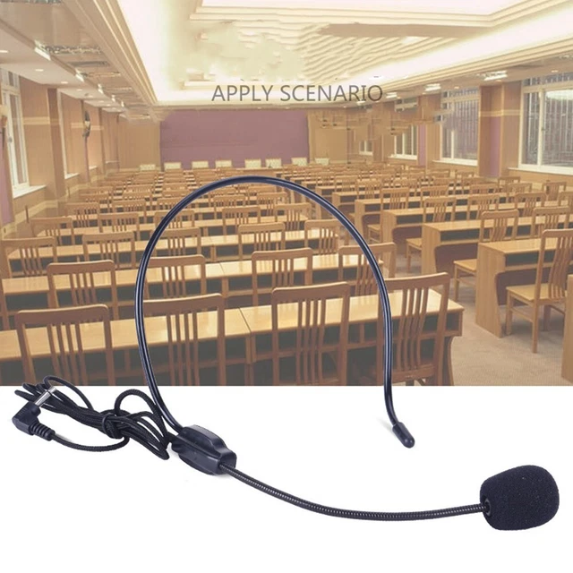 MINI MICROPHONE MONTÉ sur tête pour conférence pour enseigner la parole ...
