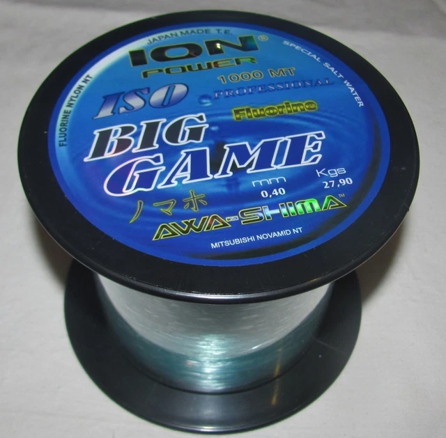 AWA-SHIMA ION POWER BIG GAME BLUE 1000mt. 0.45 monofilament EUR 25,91 ...