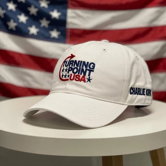 EMBROIDERED TURNING POINT USA Classic Hat, Charlie Kirk Memorial Hat ...