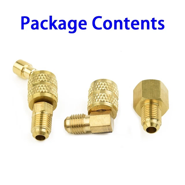 R410A R134A CHARGING Vacuum Port Adapter Brass Converter For Mini Split ...