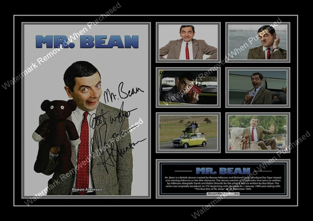 MR. BEAN ROWAN Atkinson Limited Edition Autographed A4 Print ...