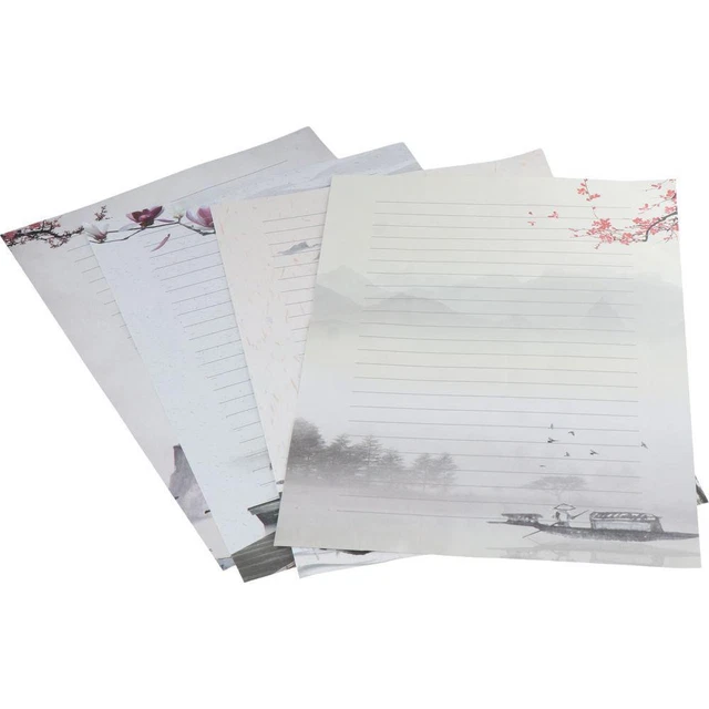 10 DIFFERENT STYLE Decorative Paper A4 Size Letterhead Stationery Paper ...