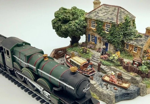HO SCALE GAUGE Diorama Country Village Canal Lock Model Railway Layout ...