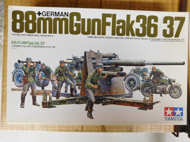 Tamiya 1 35 Wwii German 88mm Flak 36 37 Aa And Antitank Gun Eur 14 04