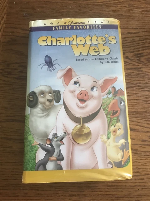CHARLOTTES WEB VHS Paramount Yellow ClamShell Edition Video Tape Movie ...