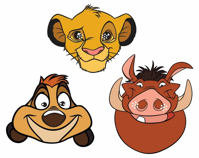 THE LION KING Masks - Official Disney 2D Party Mask 3 Pack - Simba ...