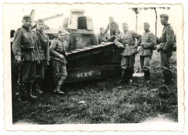 ORIG. FOTO FRANZ. Beute Panzer Renault FT-17 Char Tank Kennung ...