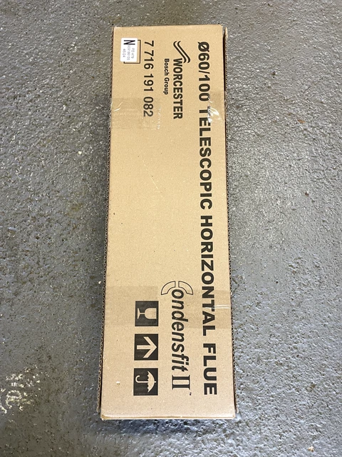 WORCESTER BOSCH 100MM Telescopic Horizontal Flue Kit 7716191082 BNIB £ ...