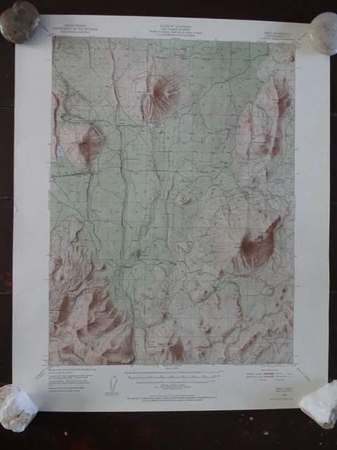 1950 - ANTIQUE Topographic Map of BRAY QUADRANGLE - California-Siskiyou ...