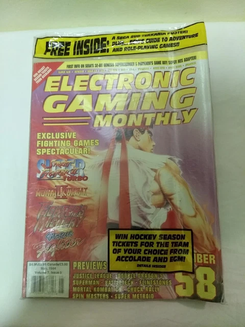 ELECTRONIC GAMING MONTHLY EGM # 58 Video Game Magazine May 1994 + RPG ...