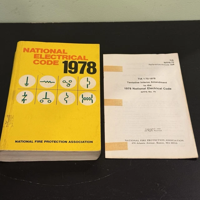 NATIONAL ELECTRICAL CODE 1978 NEC Book Regulations Fire Protection Association £37.27 - PicClick UK