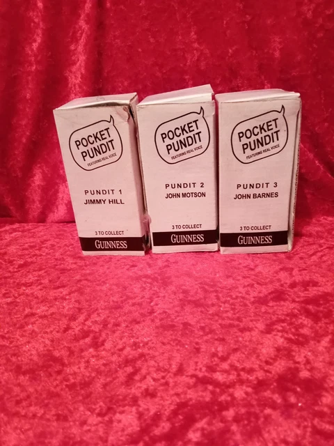 VINTAGE GUINNESS PUNDIT talking Figures Jimmy Hill, John Barnes, John ...