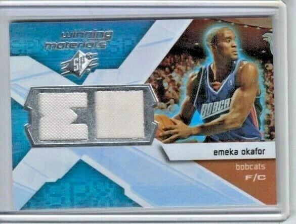 2008-09 UPPER DECK SPX EMEKA OKAFOR double jeu authentique porté MAILLOT BOBCATS EUR 5,44 ...