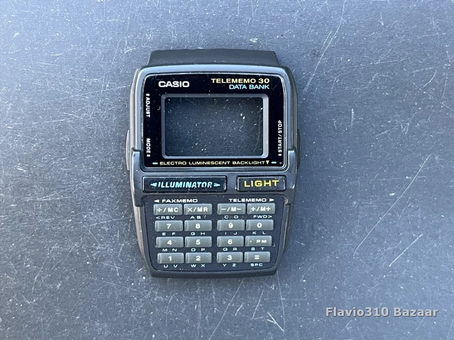 AUTHENTIC CASIO DBC-30 Data Bank Telememo 50 Illuminator - Black Case ...