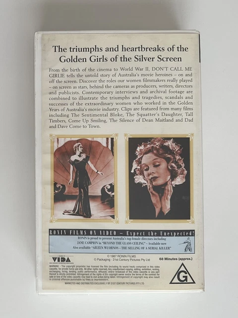 DON’T CALL ME Girlie [VHS] Ronin Big Box Ex-Rental Video Tape ...