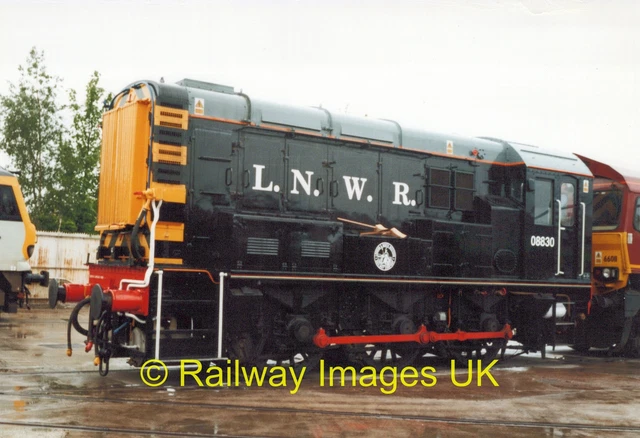RAILWAY PHOTO 6X4 Class 08 08830 LNWR Livery Doncaster Works c1998 £2. ...
