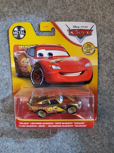 DISNEY PIXAR CARS “Golden” Lightning McQueen Diecast Car 1:55 Scale $18 ...
