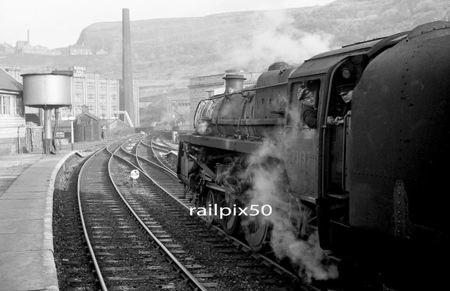 ORIGINAL RAILWAY NEGATIVE 8.18 Caprotti Class 5. 73137 Halifax station ...