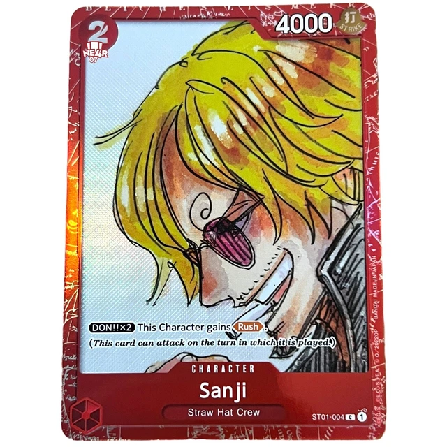 ONE PIECE CARTE Sanji st01-004 Character C Foil Common Film Rouge ...