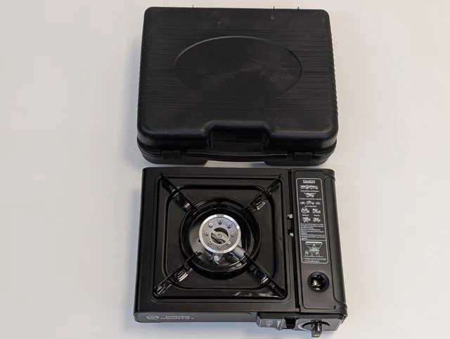 CROSS COUNTRY PORTABLE Gas Stove Single Burner Camping Cooker & Carry ...