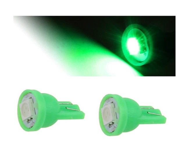2X FEUX DE Stationnement LED Vert T10 SMD 5050 Ampoule Auto 6000K 12V ...