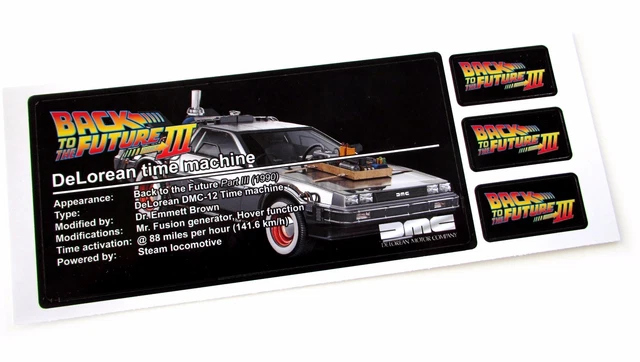 DISPLAY STICKERS FOR Set 10300 21103 DeLorean 3 , TOYS BACK FUTURE 3 ...