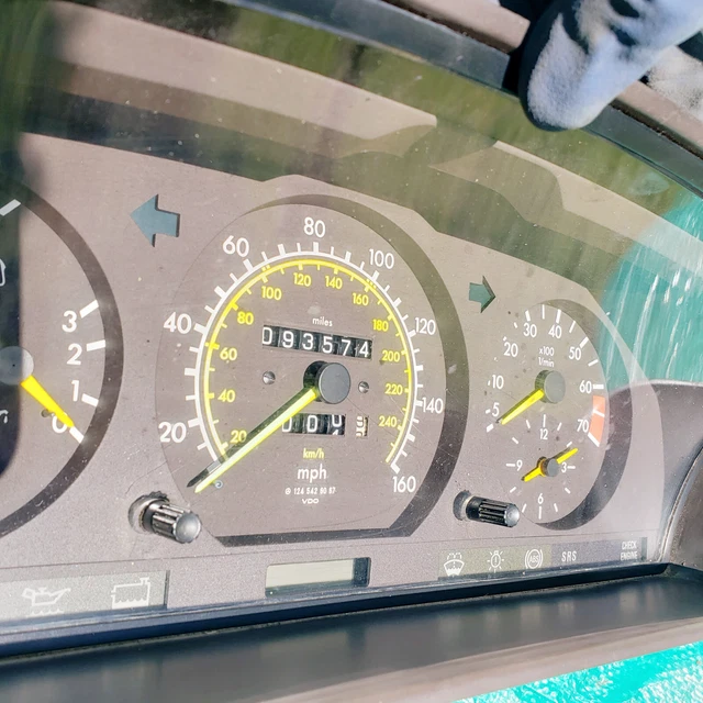 1989 MERCEDES 300CE W124 Instrument Cluster Gauge Speedo Tach Dash ...