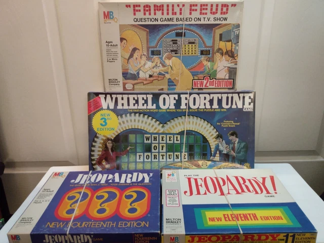 4 VINTAGE BOARD Game Shows Wheel of Fortune 3E, Family Feud 2E ...