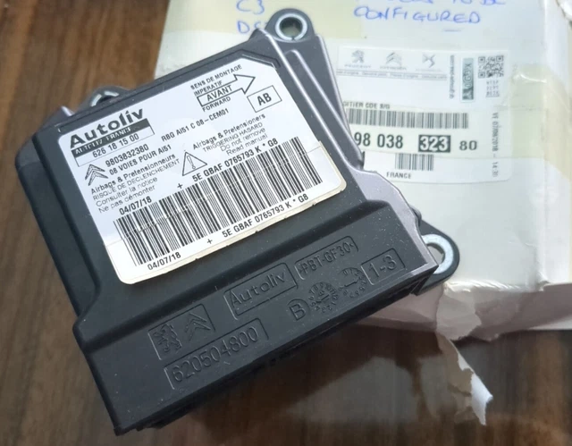 AIRBAG ECU MODULE Citroen C3 DS3 Mk2 2009-2014 9803832380 New genuine ...