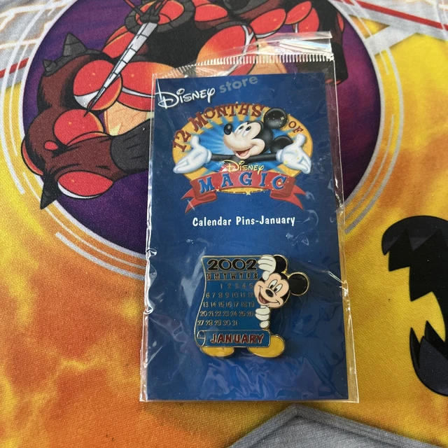 DISNEY 12 MONTHS of Magic 2002 Calendar Series Pin Mickey Mouse January ...