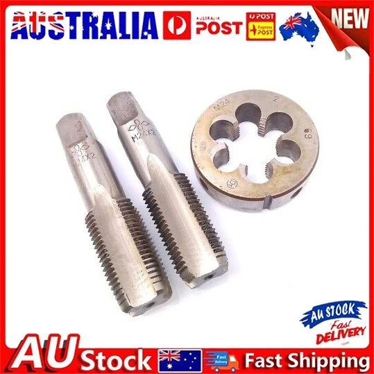 HEAVY DUTY HSS M24 X 2mm Metric Thread Tap And Die Set Right Hand 3pcs ...