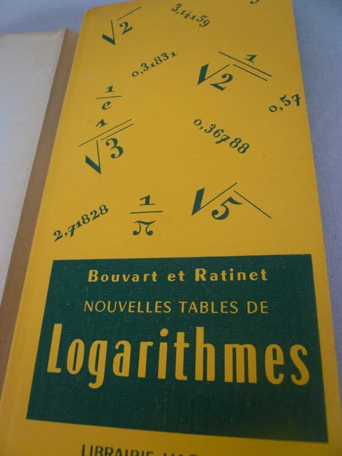 NOUVELLES TABLES DE Logarithmes G.bouvart A.ratinet EUR 5,00 - PicClick FR