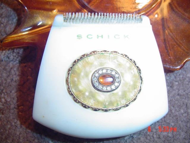 VINTAGE LADY SCHICK CROWN JEWEL MODEL 110 ELECTRIC RAZOR SHAVER USA no ...