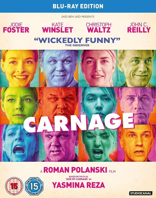 CARNAGE (BLU-RAY) KATE Winslet Jodie Foster Christopher Waltz John C ...