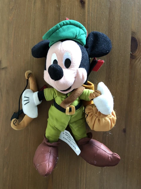 MICKEY MOUSE PLUSH Peter Pan Disneyland Walt Disney Soft Toy Vintage £9 ...