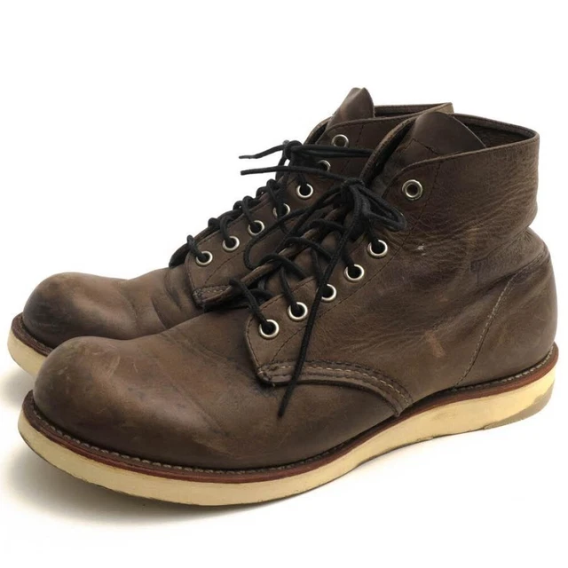 RED WING BOOTS 8152 6inch PLAIN TOE US:8D Leather Gray 032978d £278.10 ...