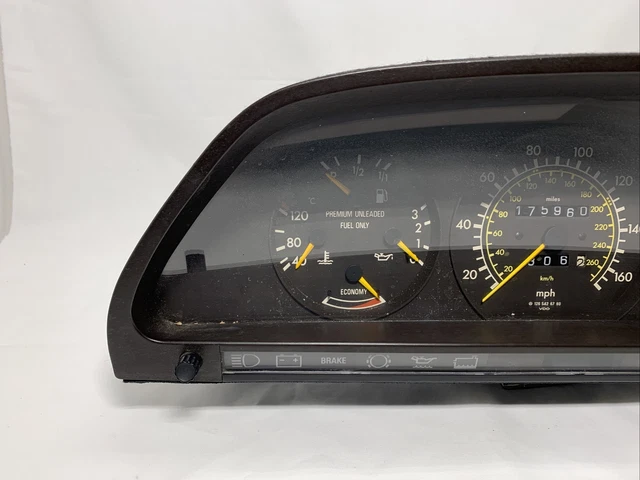 1986-1991 W126 MERCEDES 560SEL 560SEC Speedometer Cluster 1265426760 ...