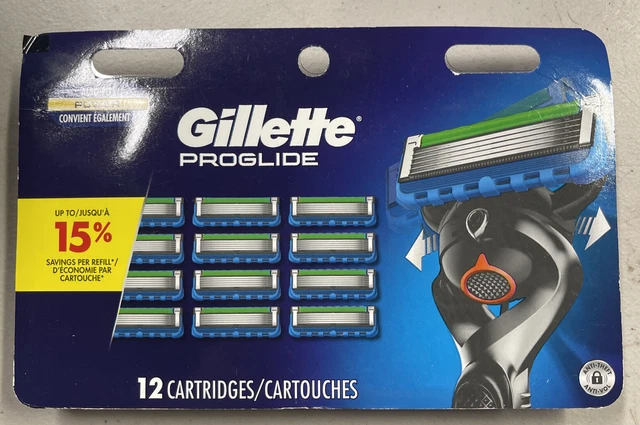 GILLETTE FUSION5 PROGLIDE Razor Blades for Men - 12 Refills $19.99 ...
