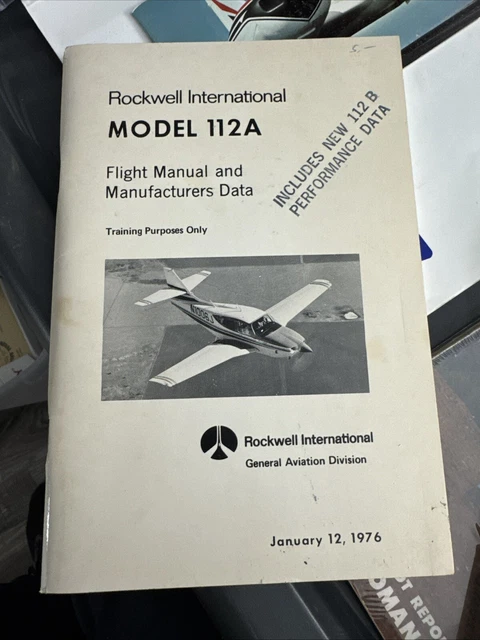 ROCKWELL INTERNATIONAL MODEL 112A Flight Manual & Manufactures Data £17 ...