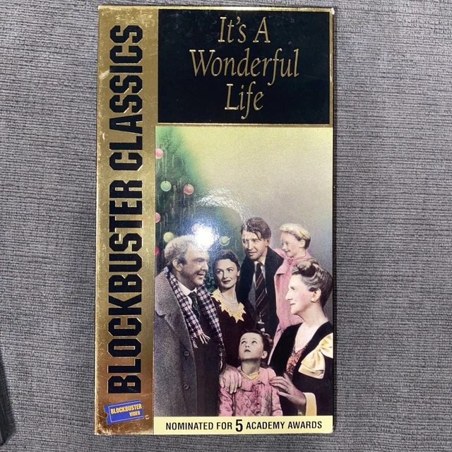 BLOCKBUSTER CLASSICS- ITS a Wonderful Life (VHS, 1946) Copyright 1992 £ ...