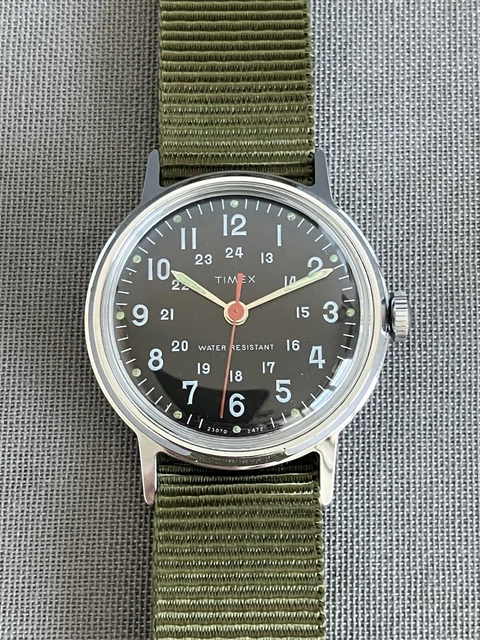 VINTAGE 1972 TIMEX Military Style Sprite Manual Wind Watch. £70.00 ...