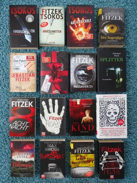 BÜCHERPAKET SAMMLUNG 16 Bücher Sebastian Fitzek Michael Tsokos Krimis ...