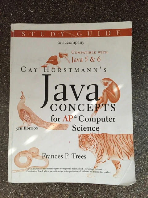 JAVA CONCEPTS : Advanced Placement Computer Science Study Guide by Cay ...