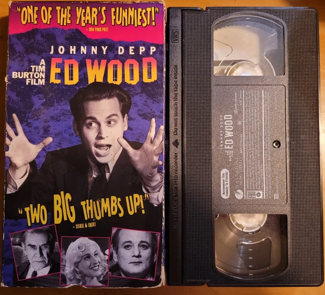 1995 TOUCHSTONE PICTURES VHS: Tim Burton's Ed Wood (Johnny Depp, Bill ...